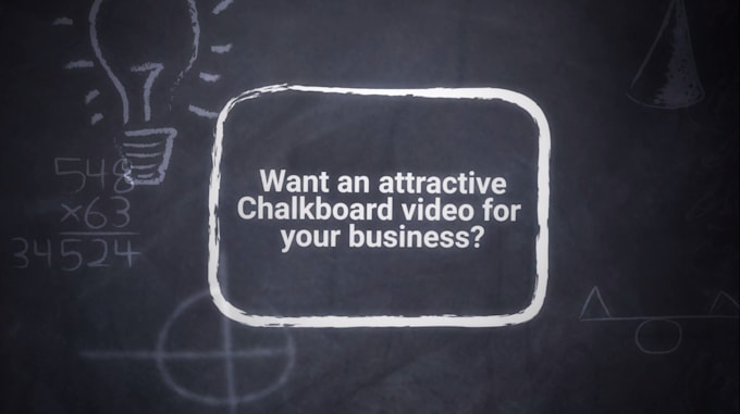 Make this amazing chalkboard animation video by Asadmunirbhatti | Fiverr