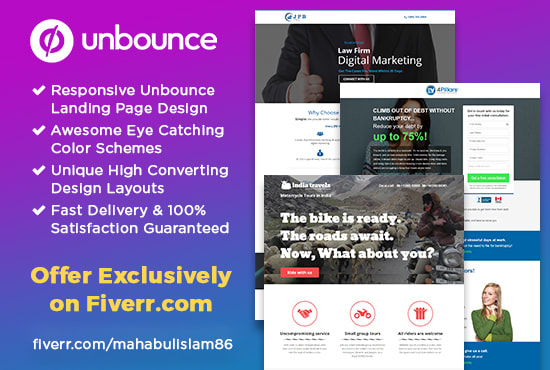 Create responsive high converting unbounce landing page by ...