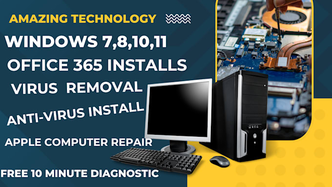 Diagnose and repair your laptop or desktop problem remotely by Monteoutlaw | Fiverr