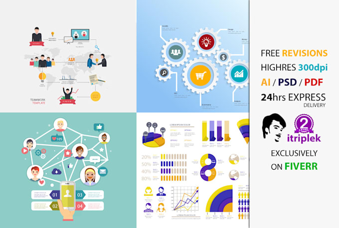 Create an eye catching infographics for you business by Itriplek | Fiverr