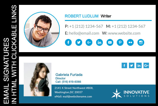 Create an amazing html email signature by Amisha | Fiverr
