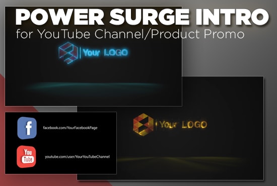 Create power surge logo intro with social icons by Roger1989 | Fiverr