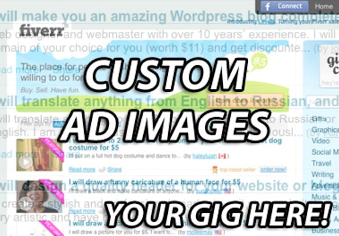 Create an ad image for your gig on fiverr by Codedpixels | Fiverr