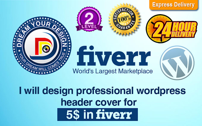Design professional wordpress header cover by Dreamyourdesign | Fiverr