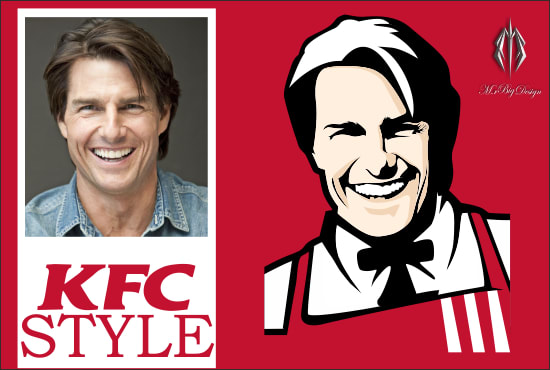 Make you into a unique portrait in the style of kfc by Agungfazzam | Fiverr
