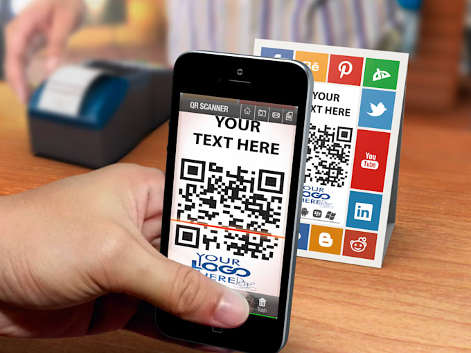 Create a social media qr code poster by Photoshopworks | Fiverr