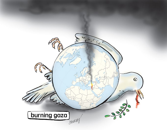 Do political cartoon about current events by Jairajtg | Fiverr