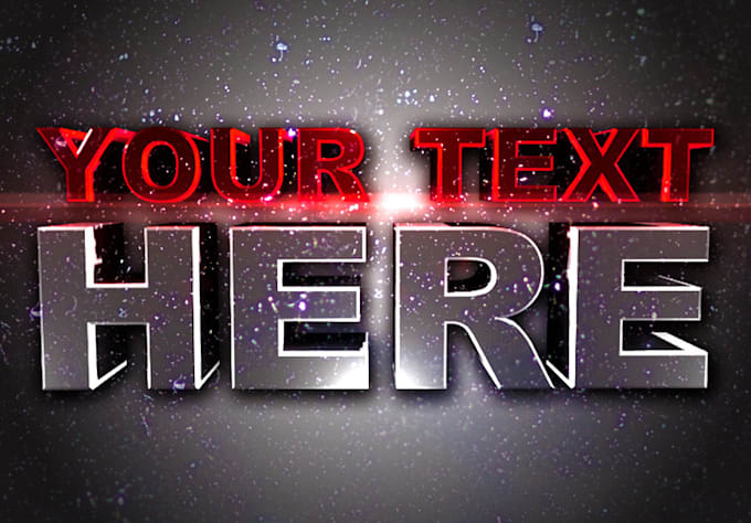 Design a 3d text of your name or company logo in full hd by Blindgfx ...