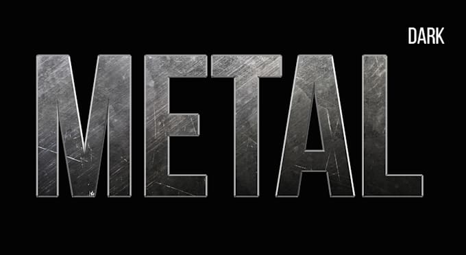 Create a realistic metal text effect by Twentysixdesign | Fiverr