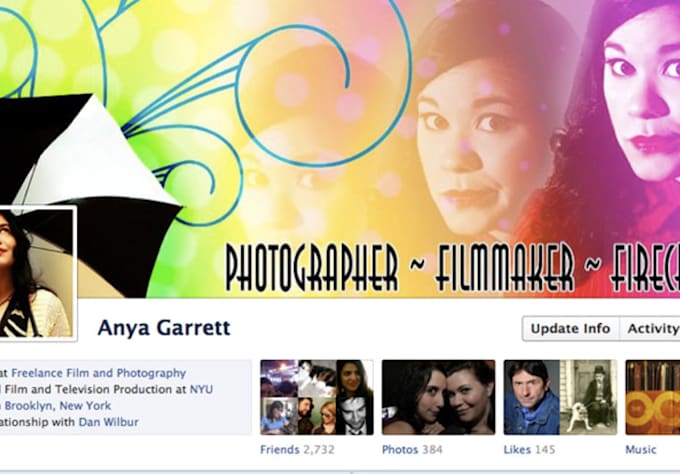 Create a profile photo that meshes with a cover photo design for ...