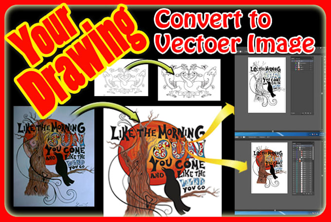 Convert your drawing to vector image by Ajith1981 | Fiverr