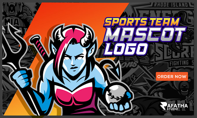 Design sports mascot, cartoon or logo for your team, event, tournament ...