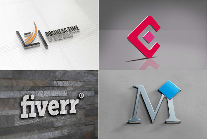 Do five 2d to 3d logo mockup by Excelegraphic | Fiverr