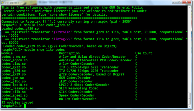 Compile and install g729 codec for asterisk on raspberry pi hardware by ...