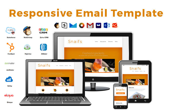Convert psd, pdf, png, jpeg to html email template by Snaifs | Fiverr