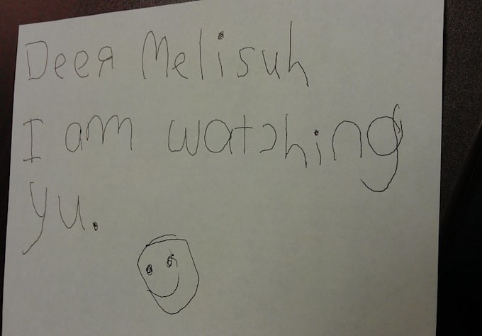 Write a love letter or stalker letter or little kid letter or whatever ...