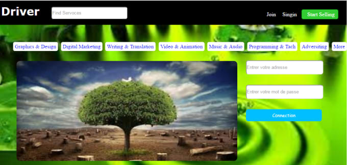 Convert you psd to html and css code by Dali64 | Fiverr