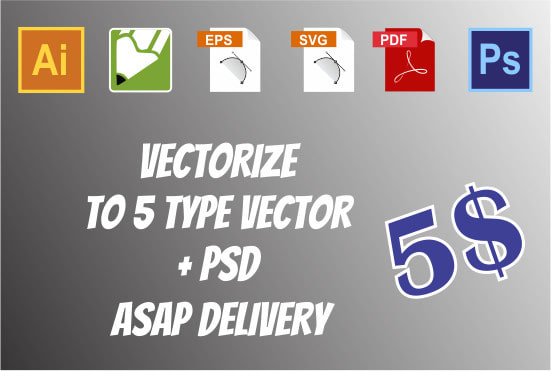 Vectorize to ai,cdr,eps,svg,pdf, psd layer by Hasbialilmu | Fiverr