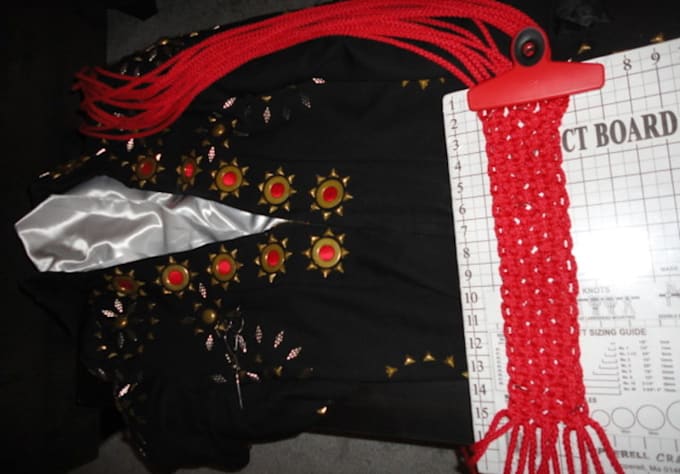 Send you a video to teach you how to make a macrame belt like elvis ...