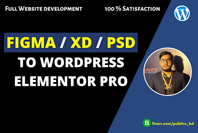 Convert sketch, psd, xd, figma to wordpress website design by Pobitro ...