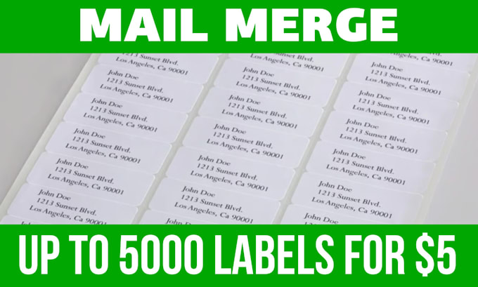 Convert, mail merge your addresses to any avery labels by Validall | Fiverr