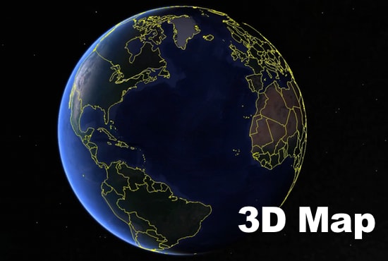 Create an animated 3d map zooming in out globe video by Animatedmaps ...