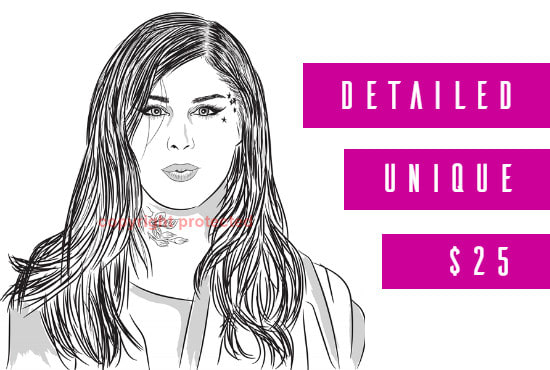 Draw premium design vector portrait sketch by Rabi369 | Fiverr