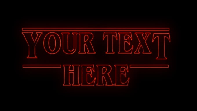 Recreate the stranger things intro with your text by Cosmicchase | Fiverr