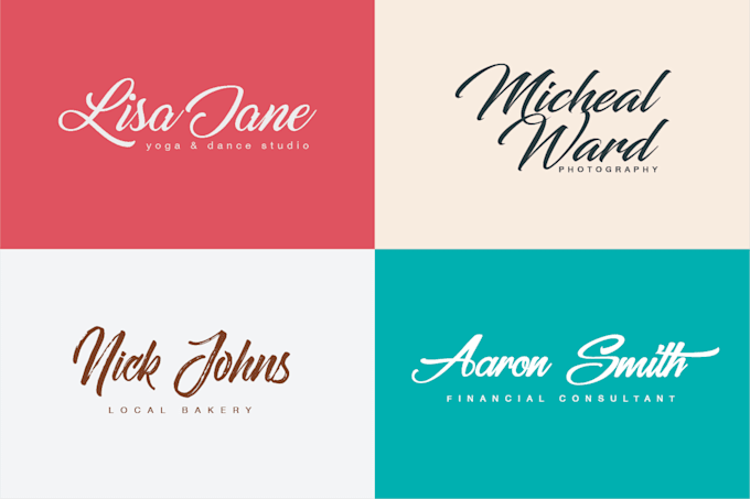 Design a modern signature brush logo by Orcastudio | Fiverr