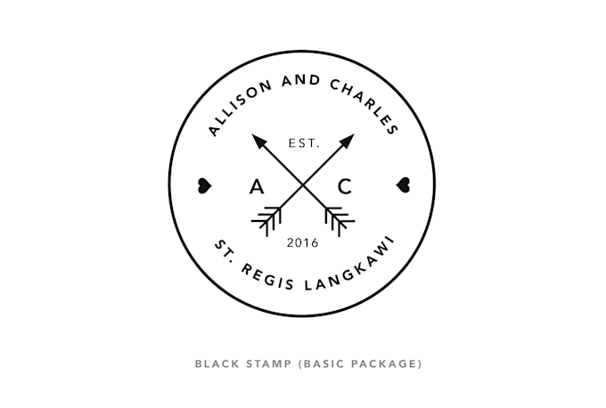 Design a minimalist wedding stamp logo monogram by Weddingstamps | Fiverr
