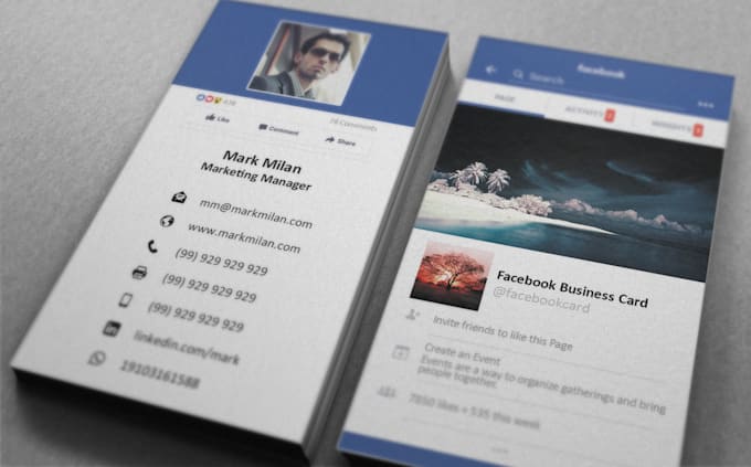 Design facebook style business card by S_hammad | Fiverr