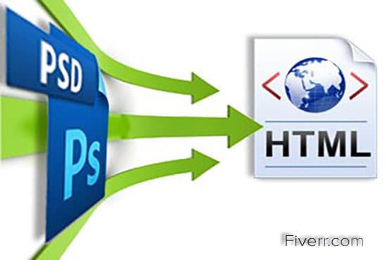 Transform a psd to html and css by Working_company | Fiverr