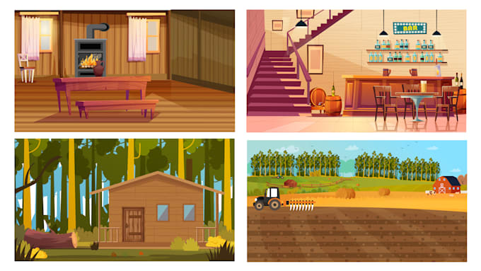 Design beautiful cartoon characters and backgrounds by Olivia_harper ...