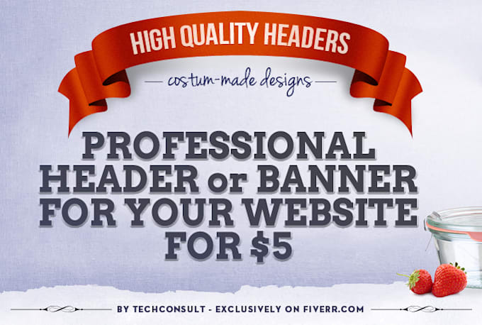 Design a professional header or banner for your website by Techconsult ...