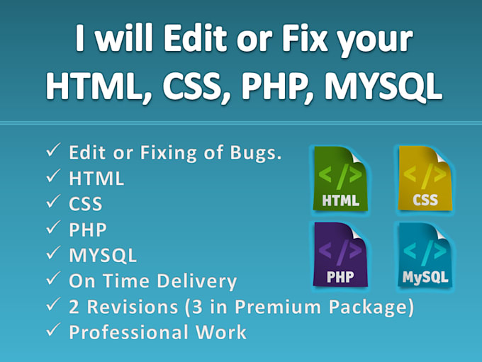 Edit Or Fix Your Html Css Php Mysql By Talhaf Fiverr