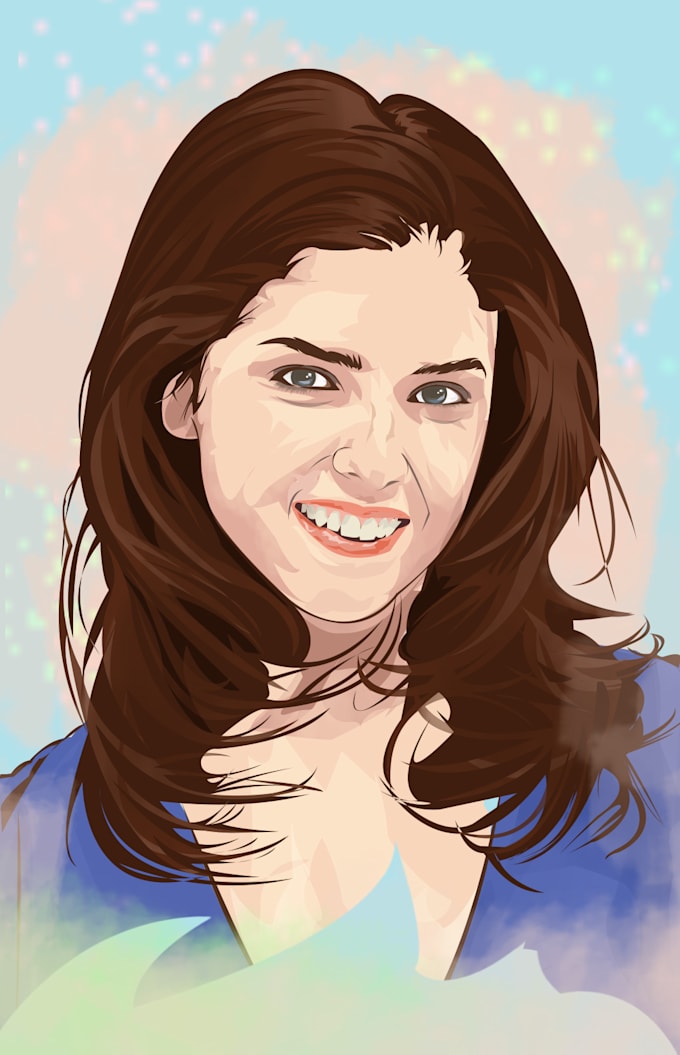 Transform your picture to cartoon style portrait by Larettaartwork | Fiverr