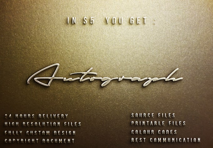Design autograph style logo with free vector files by Gild_arts10 | Fiverr