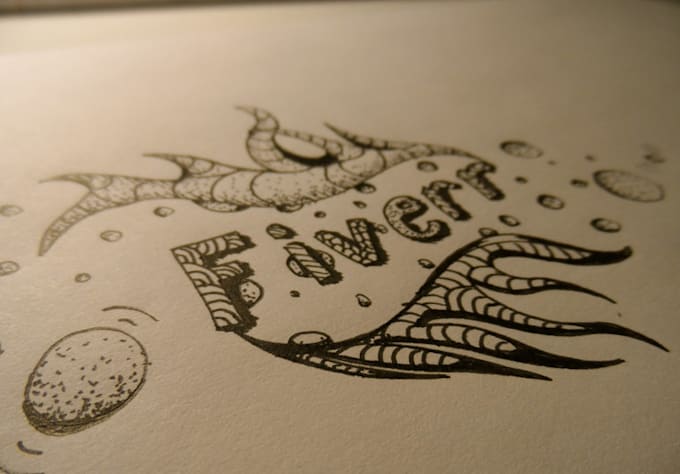 Doodle in and around your word or name by Brandondover | Fiverr