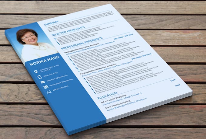 Create resume, cv and cover letter with 5 different design by Cvhire ...