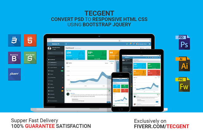 Convert design into professional website by Tecgent | Fiverr