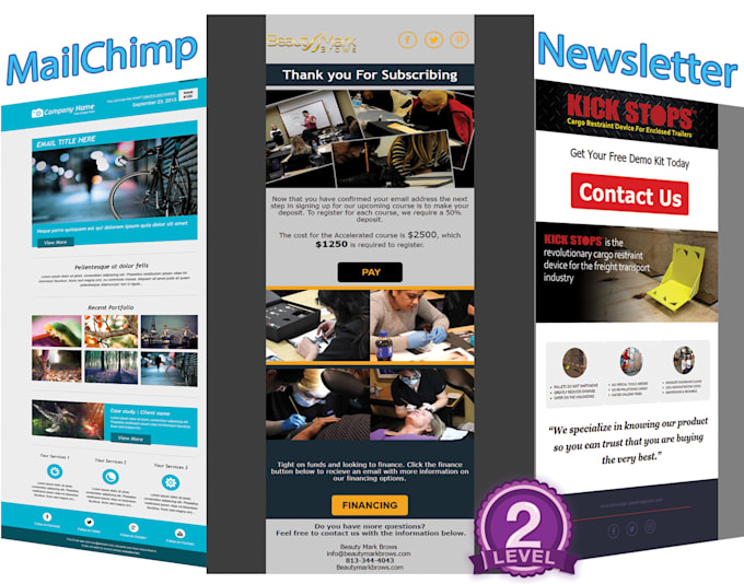 Design awesome editable mailchimp template by Ahemarketer | Fiverr