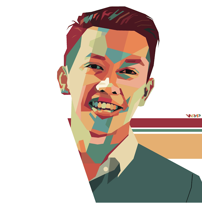Create your potrait on simple wpap pop art by Indonesianart | Fiverr