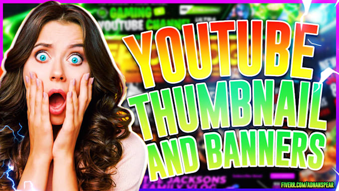 Design attractive eye popping youtube thumbnails by Adnanspear | Fiverr
