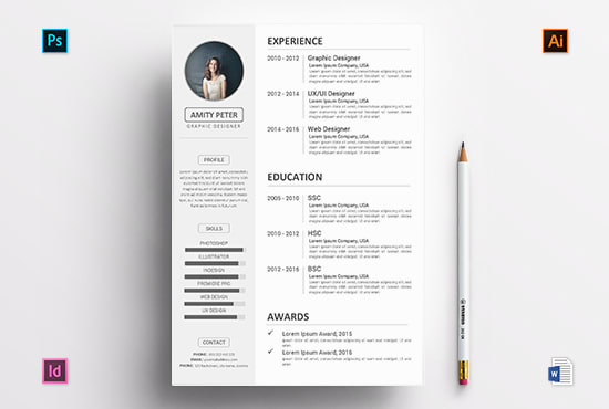 Design a cv, resume, portfolio, letterhead, invoice by Anjanpaul | Fiverr
