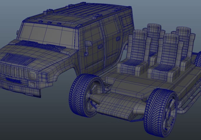 Send you this 3d maya hummer model by Joelstutz | Fiverr