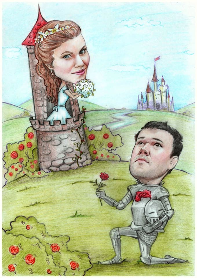 Draw valentine day cartoon for you by Alex_koncevoy | Fiverr