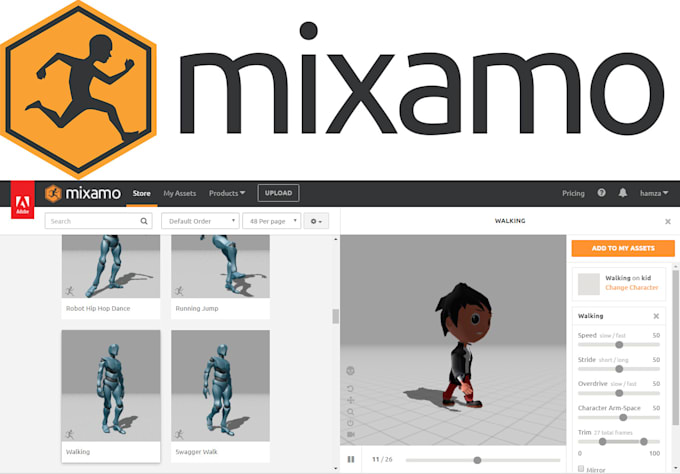 Rig a 3d character for mixamo by Hamzasketches | Fiverr