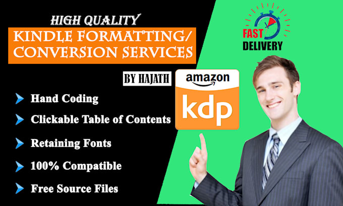 Do kindle formatting conversion from any file formats by Hajath | Fiverr