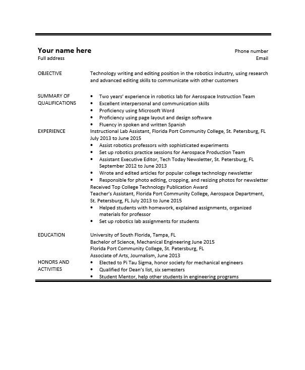 A resume on microsoft word 2016 by Samuelfgfg | Fiverr