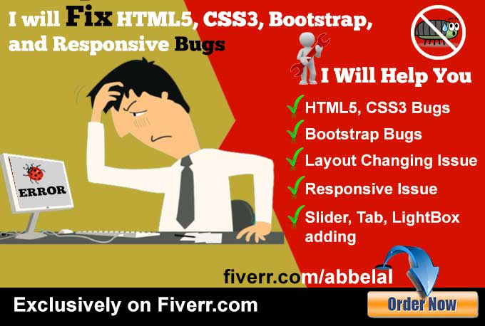 Fix html css bootstrap php bugs by Abbelal | Fiverr Fix html css bootstrap php bugs by Abbelal | Fiverr